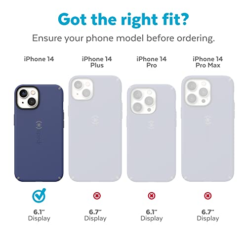 Speck iPhone 14 & iPhone 13 Case - Slim Phone Case with Drop Protection, Scratch Resistant with Soft Touch for 6.1 inch iPhones - Dual Layer Case, Black/Slate Grey CandyShell Pro