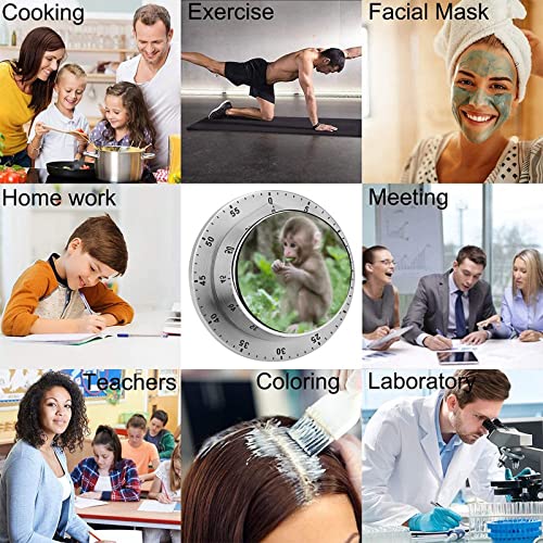 Kitchen Timer Cute Monkey Magnetic Countdown Clock for Cooking Teaching Fitness