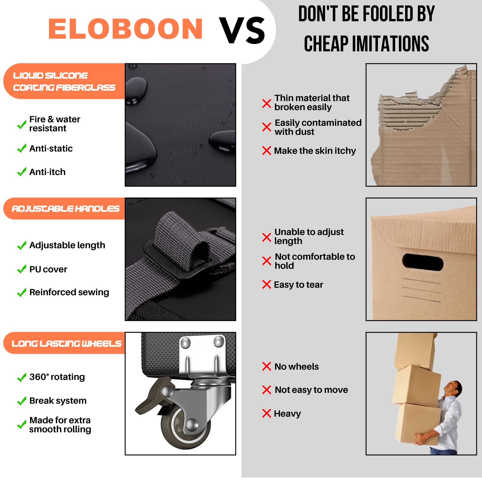 ELOBOON File Box with Lock, Fireproof Document Box with Wheels, Collapsible File Organizer Box, File Storage Box for Home & Office, Rolling File Cabinet for Hanging Letter/Legal Folders, Green