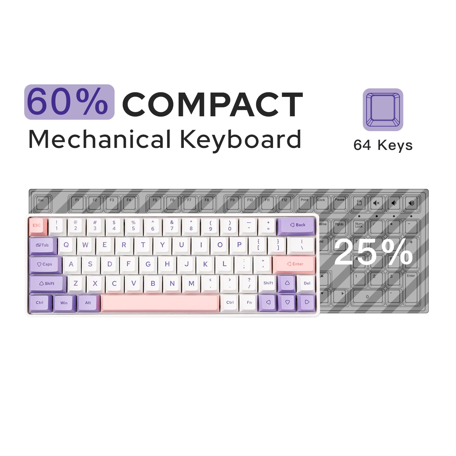 EPOMAKER SKYLOONG SK61 61 Keys 60% Hot Swappable Programmable Mechanical Gaming Wired Keyboard with RGB Backlit, NKRO, Water-Resistant, Type-C Cable for Win/Mac/Gaming (Gateron Optical Brown, Grey)