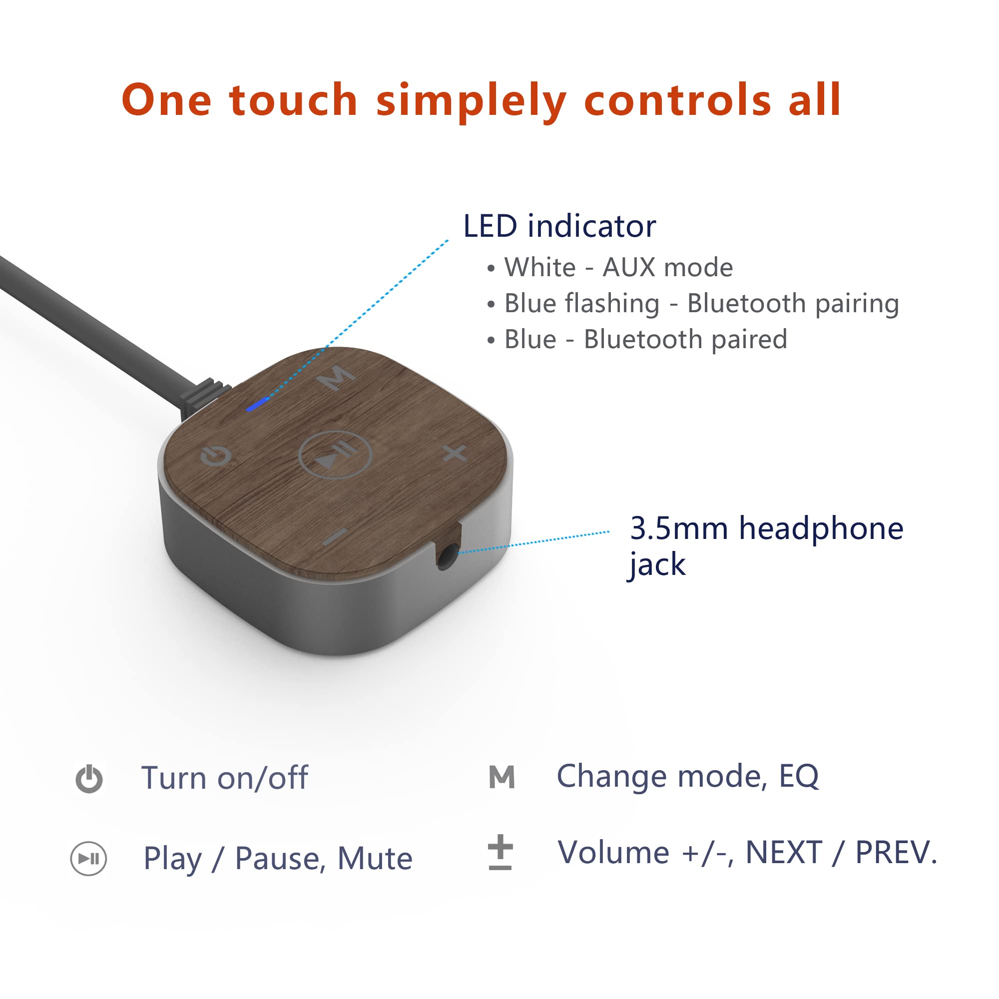 KEiiD Bluetooth Computer Speakers for Desktop Laptop PC Stereo Speaker for Gaming Wireless Home/Office Audio System, Touch Pad Control, 4 EQ Options