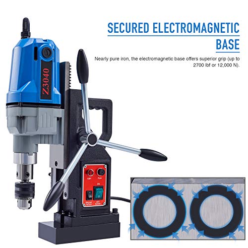 LETRA 1100W Magnetic Drill Press, Power Mag Drill with1/2 Inch Boring Diameter, 2700lbf Electromagnetic Heavy Duty Drilling Machine for Industrial Home Improvement