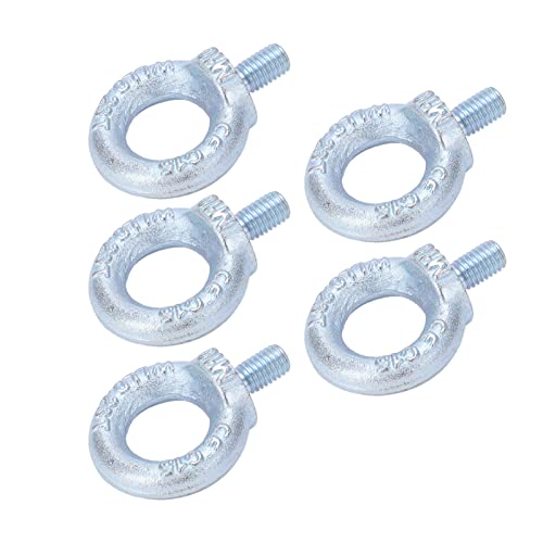 Lifting Shoulder Eye Bolt, Machinery Shoulder Eye Bolt Sturdy 5PCS Clear Thread Q235 Steel for Aerospace for Chemical(M10)