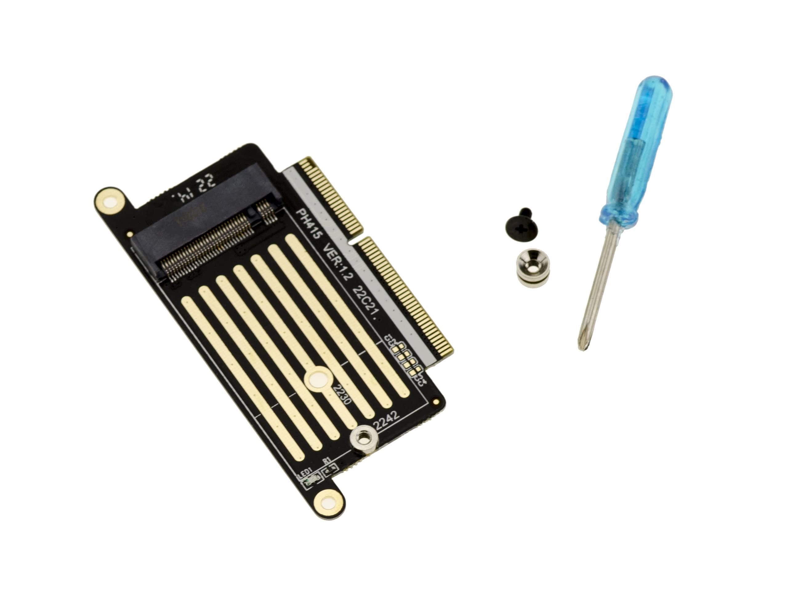 KALEA-INFORMATIQUE M2 NGFF NVMe M Key Adapter to Replace SSD 22+34 Points of a MAC Pro A1708 (Years 2016 and 2017)