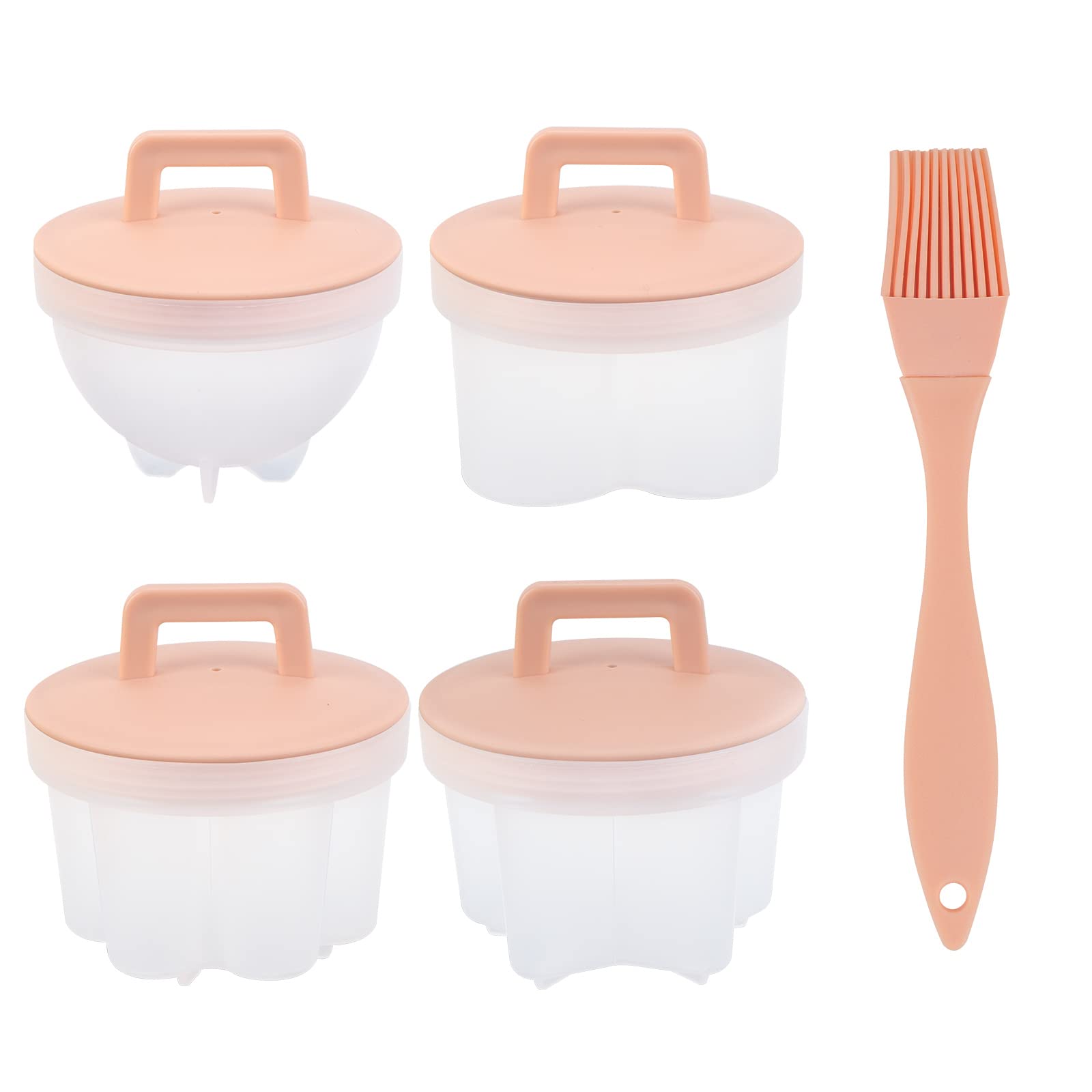 SHIDOW Egg Poacher Cups, Microwave Egg Poacher, Hard Boiled Egg Maker, Boiled Egg Cooker Without Shell, BPA Free Non-Stick Egg Poacher, Fast Poaching Egg Cooker for Hard Boiled Eggs