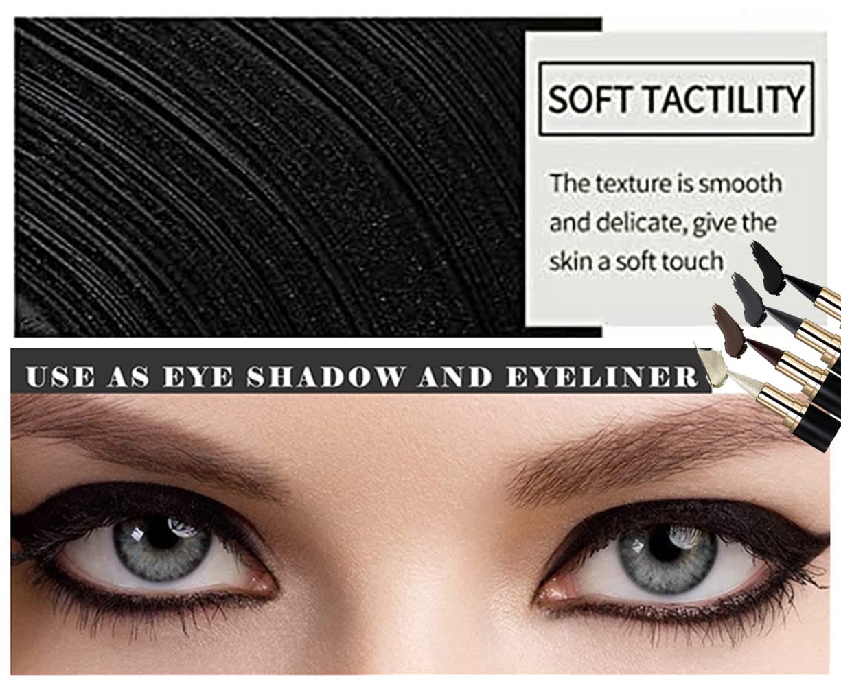 Go Ho Matte Black Gel Eyeliner Stick,Dark Black Eyeliner Gel,Creamy and Smooth Black Gel Eye Liner Makeup for Women,Easy Apply and Remove Eye Black
