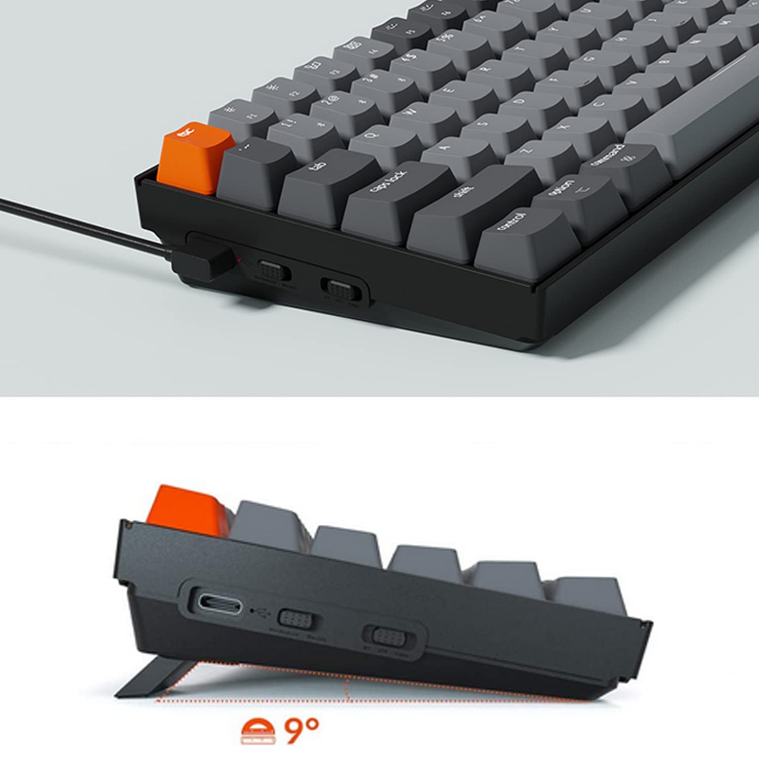 Keychron K2 Version 2 Gaming Mechanical Keyboard Wireless/Wired, 75% Layout Compact 84 Keys Bluetooth Keyboard with RGB Backlit, N-Key Rollover, Gateron G Pro Brown Switch for Mac Windows