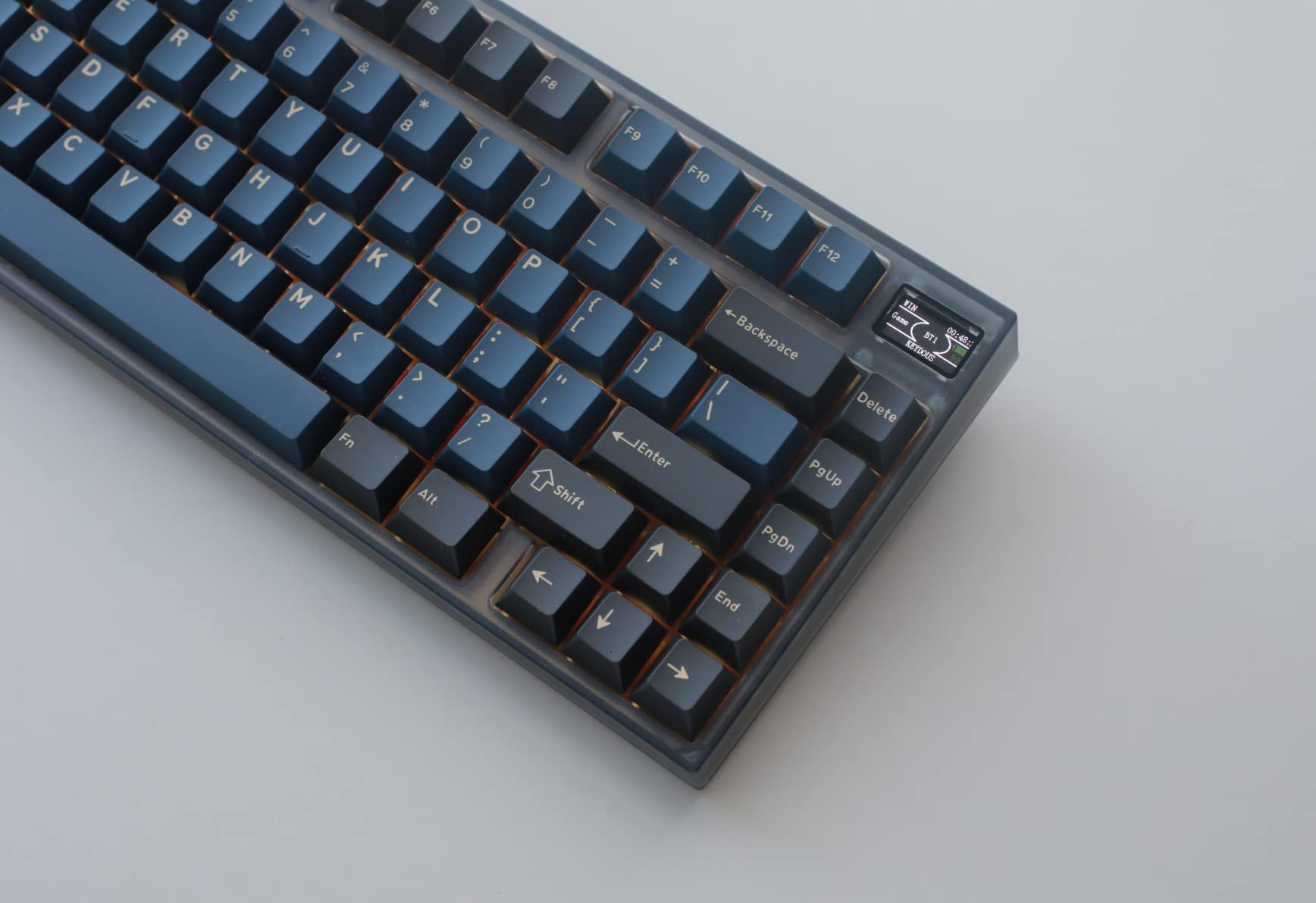 keydous NJ81 Wireless Mechanical Keyboard with Customizable Screen Bluetooth/2.4G/Wired 75% Hot-swappable Gaming Keyboard with RGB PBT Keycap for Win Mac