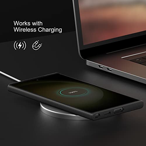Memumi Ultra Slim Samsung Galaxy S23 Ultra Case, 0.3mm Matte Hard Back Cover, Minimalist Design - Matte Black