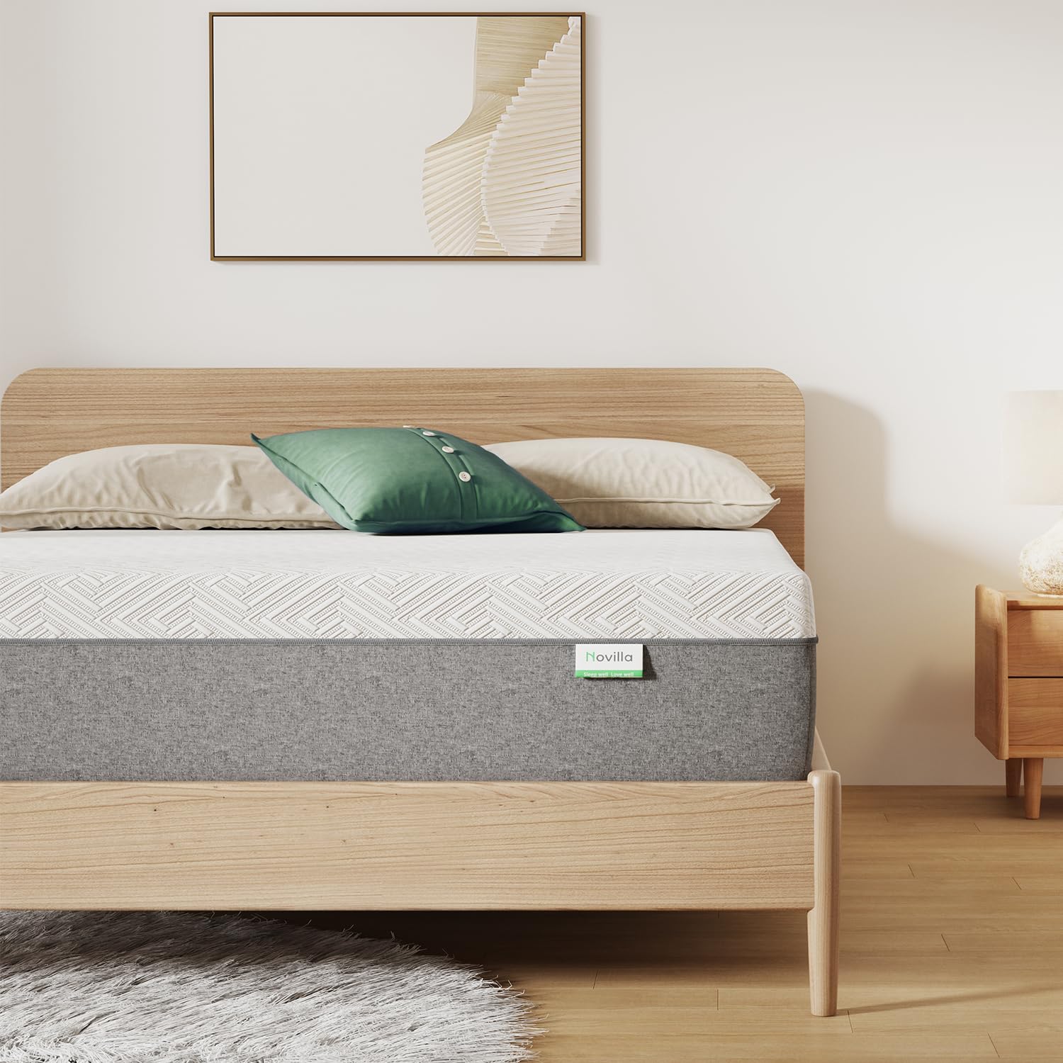 Novilla Twin XL Mattress, 6-Inch Gel Memory Foam Mattress for Cool Night & Pressure ReliefďźMedium Firm XL Twin Size Mattress in a Box, Bliss