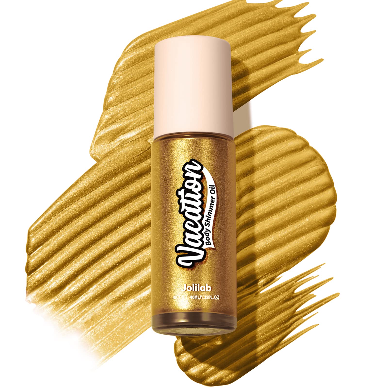 LANGMANNI 1PC Holographic Liquid Body Highlighter, 6 Colors Liquid Illuminator Waterproof Moisturizing Face & Body Highlighter Makeup Smooth Shimmer Makeup 1.35 fl.oz (#4 Bronze)