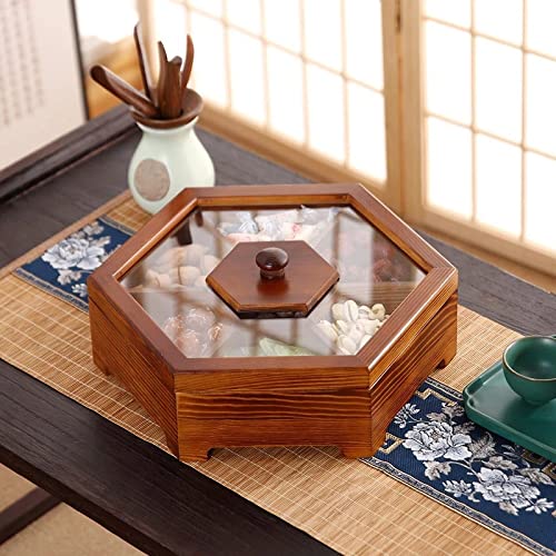 MISS Z Wood Candy Biscuit Storage Box with Lid Home Food Storage Container Boxes Nuts Snacks Fruit Organizer Case Food Jars Set
