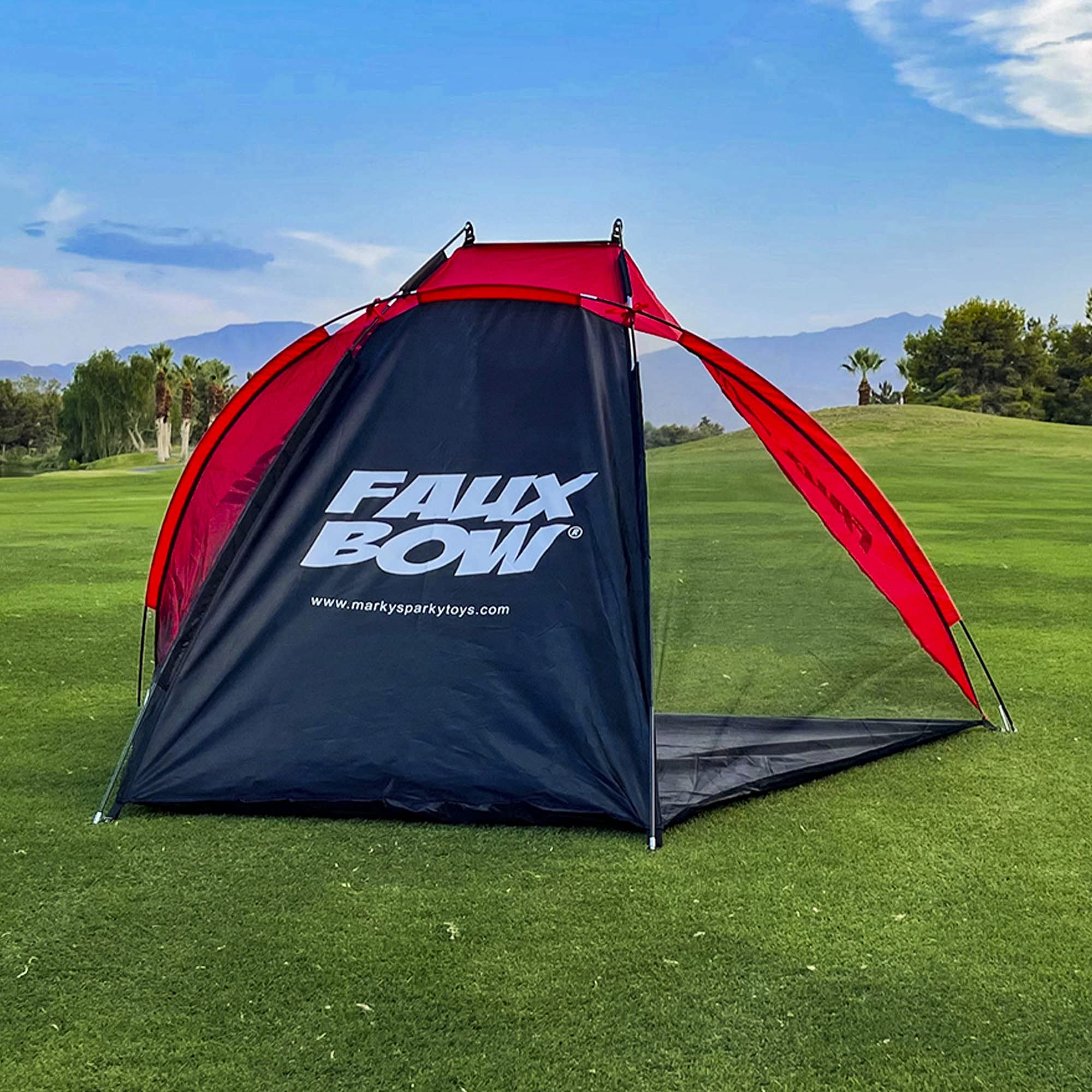 FAUX BOW Target Tent - Impact Bow and Arrow Targets for Backyard - Blaster Shooting Target - Foam Darts and Foam Arrows - Portable Target Tent Toy for Boys 4-8