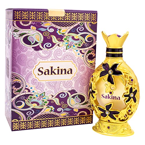 Naseem Sakina Concentrated Perfume Oil - Arabian Perfume for Women Alcohol Free & Long Lasting Fresh Floral & Cedar Perfume 0.68 Fl Oz