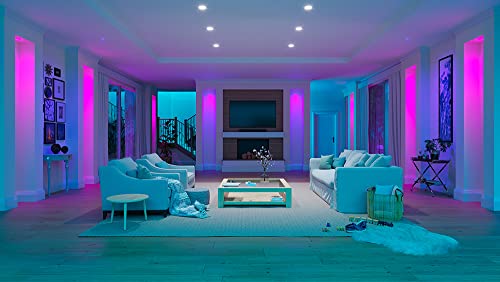 Juno RB56SC RGBW MW CP4 M2 RetroBasics Retrofit Smart LED Downlight, Switchable 2700K - 5000K, RGBW Color Changing, Matte White, 5 to 6 Inch, 4 Pack