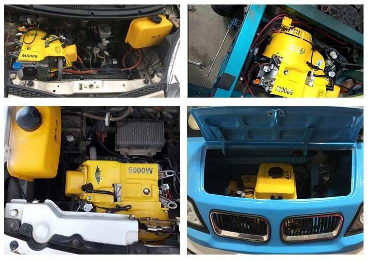 LeTkingok 5KW Electric Vehicle Gasoline Generator Range Extender Electric Start Automatic Frequency Conversion Electric Tricycle Generator (48V, Split Tank)