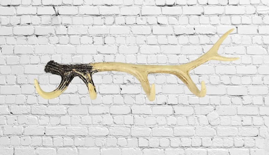 Rustic Decorative Faux Deer Antler Wall Mounted Wall Hanging Coat Hook (Large Size)