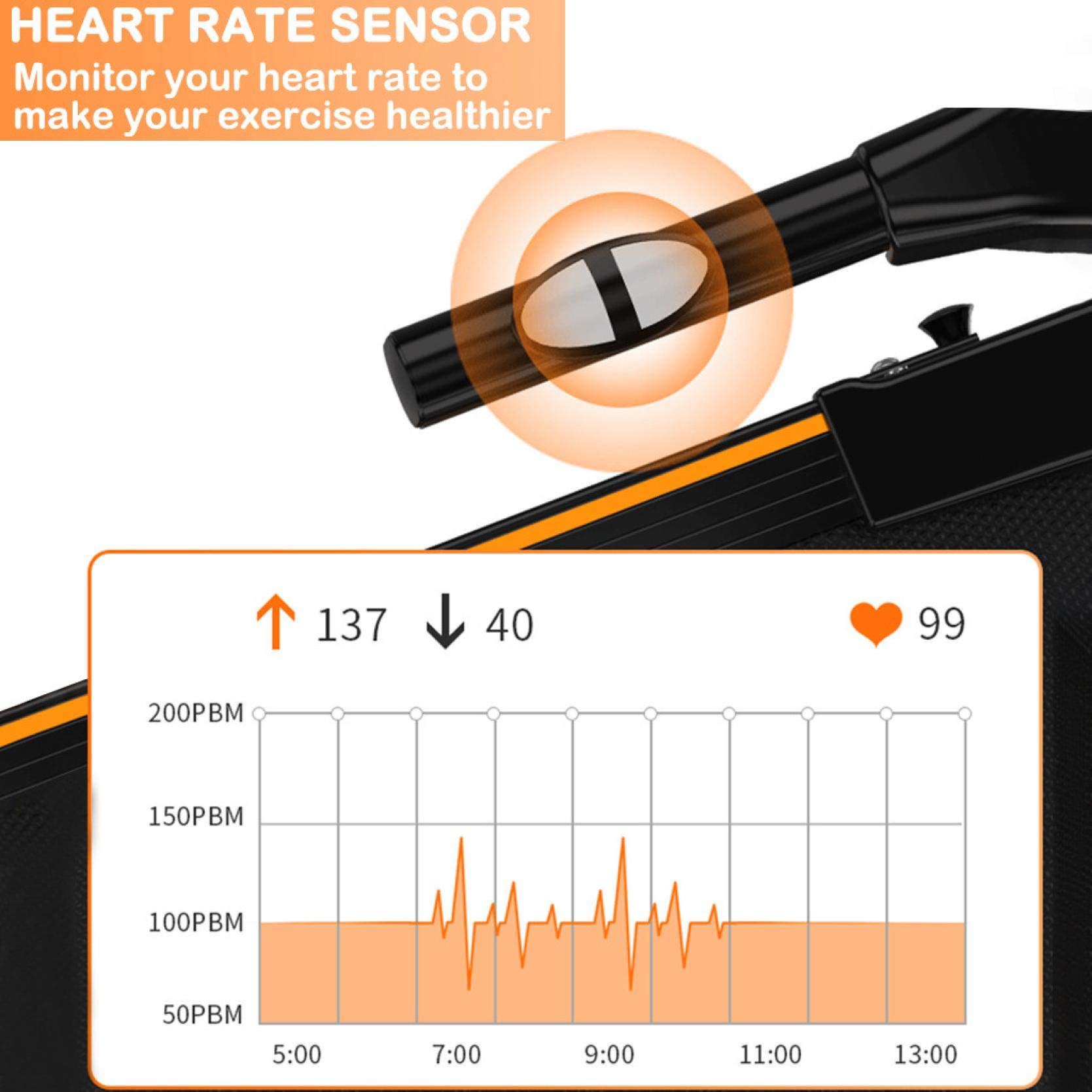 Fan-Ling Multifunctional Fitness Treadmill Machine,Foldable Electric Running Machine High Power 2.0HP Treadmills with LCD Display Screen for Indoor Sport