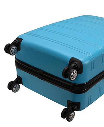 Rockland Melbourne Hardside Expandable Spinner Wheel Luggage, Turquoise, 2-Piece Set (20/28)