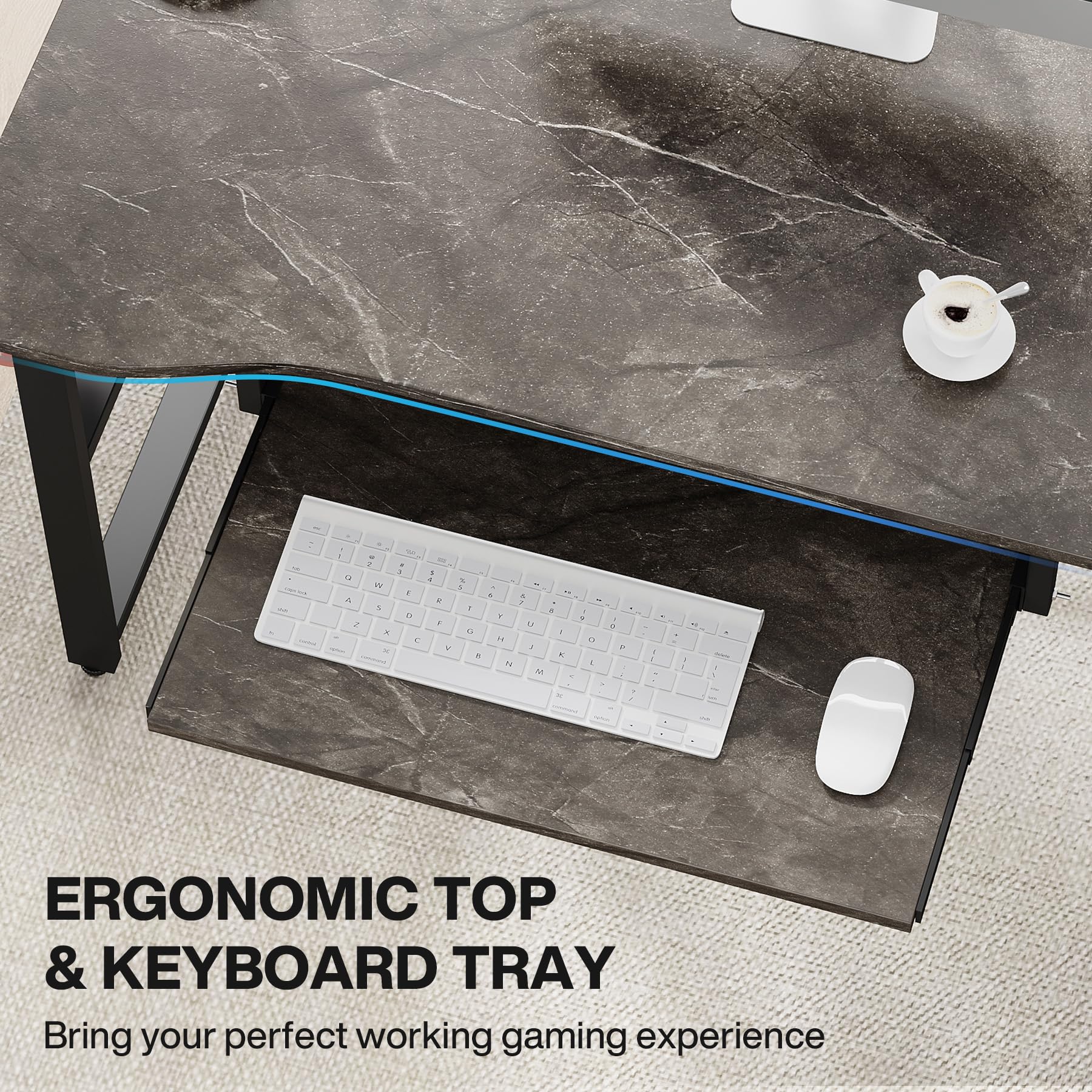 Tribesigns 94.5 inch Two Person Desk with Keyboard Tray, Extra Long Home Office Desk with Storage Shelves and Hooks, Double Computer Desk Workstation Study Table for Two People