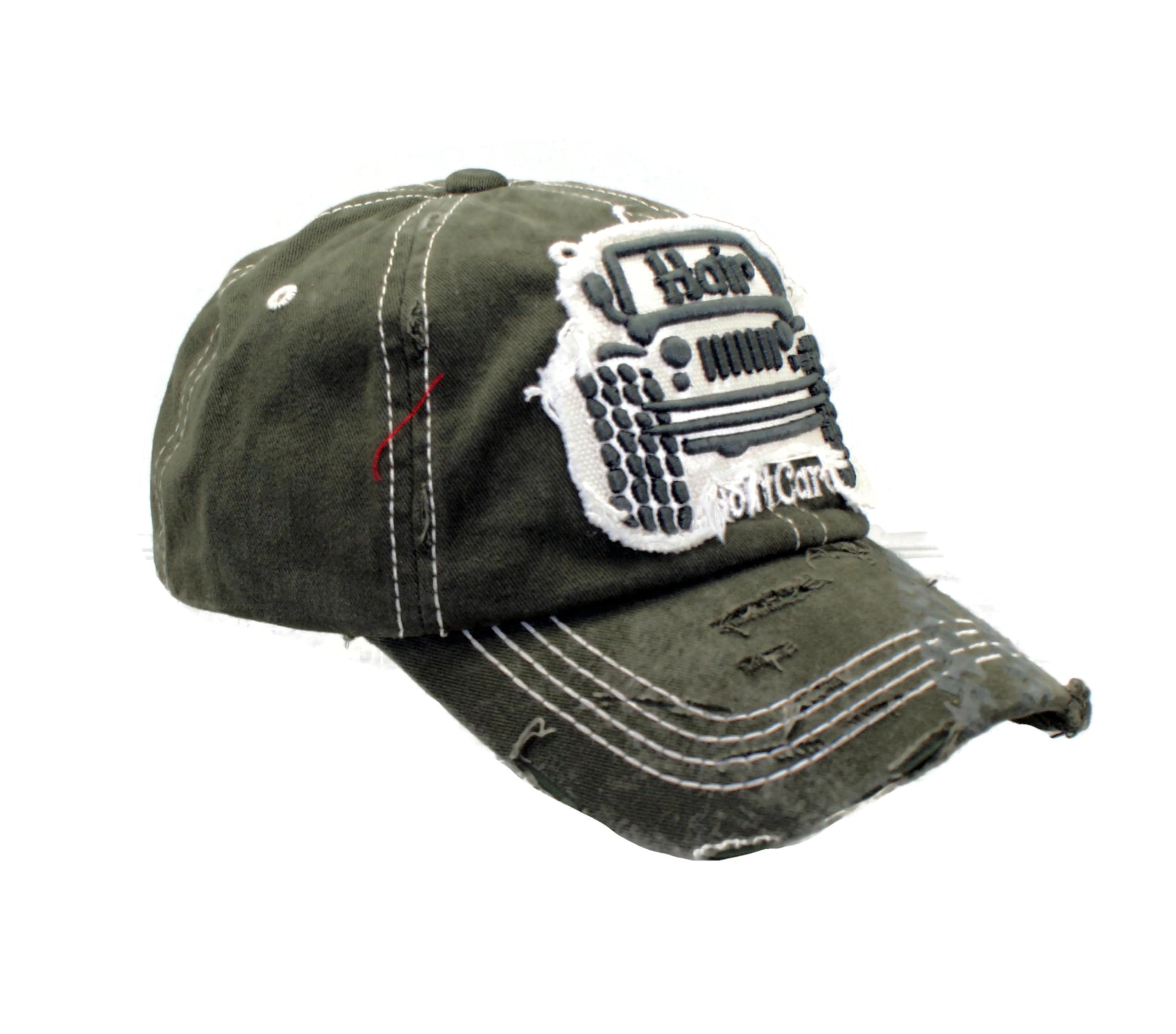 National Cap Hat - Hair - Don't Care Off Road Hat/Cap Cream, 7 3/8