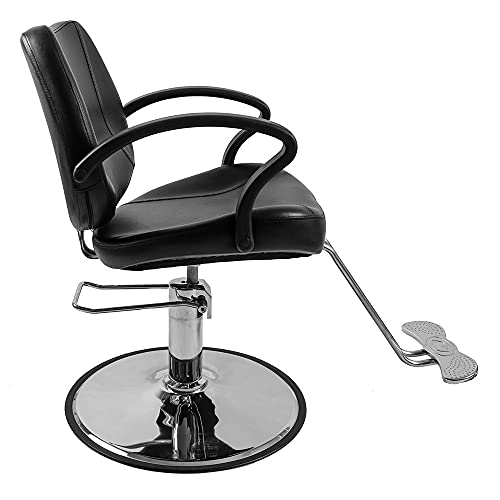 LLAMN Hairdressing Equipment Barber Chair M8801 Ladies Barber Chair Black American Warehouse