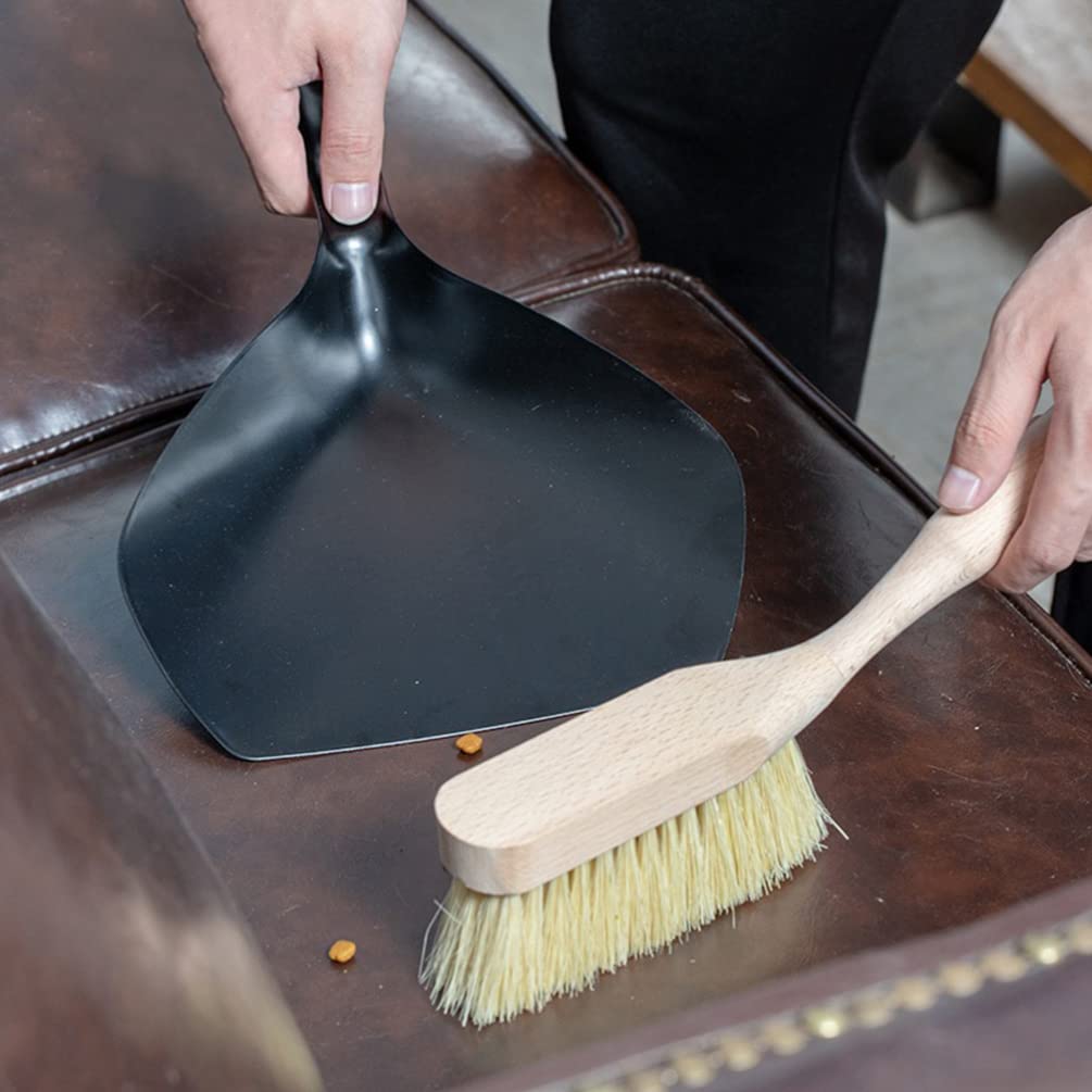 Kichvoe 1 Set Desktop Broom Kitchen Dustpan Broom Dustpan Mini Dustpan Small Broom and Dustpan Broom with Dustpan Feed Shovel Portable Mini Broom and Dustpan Household Pet Broom