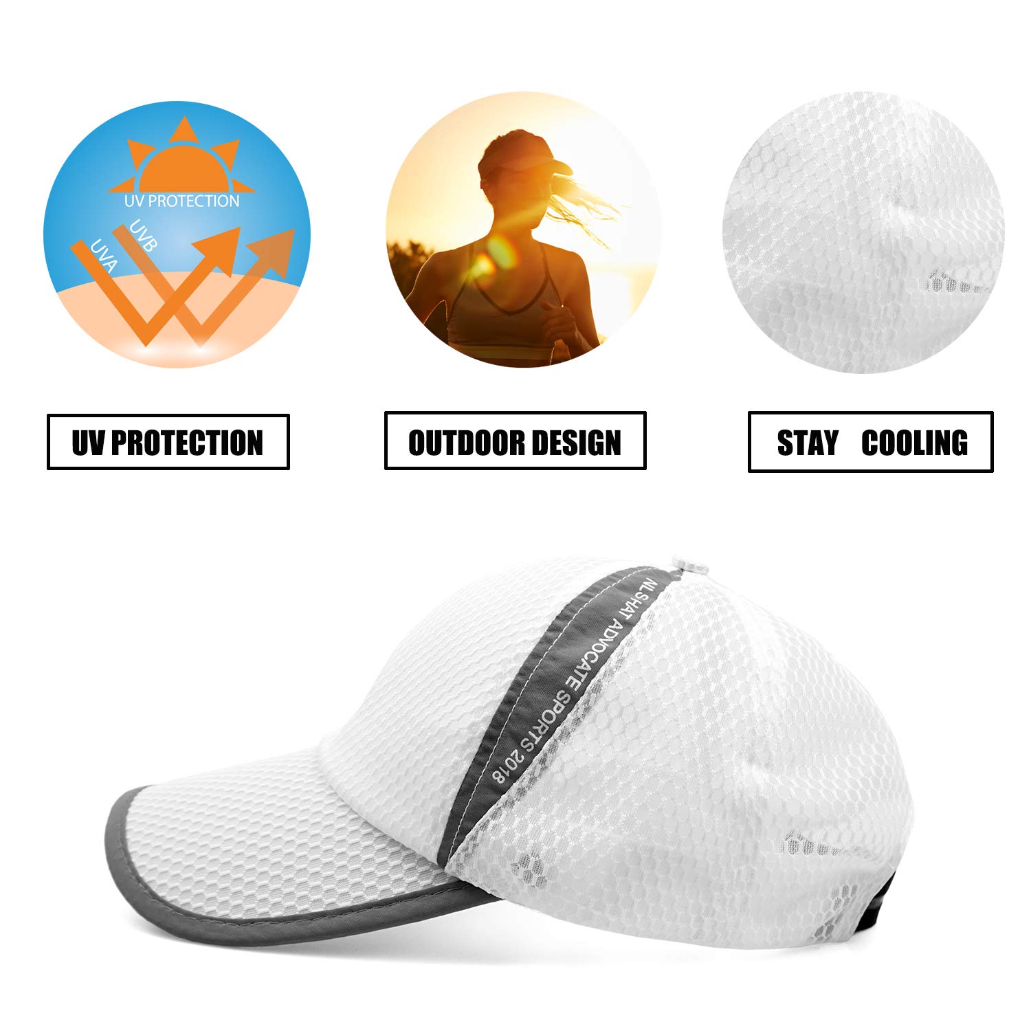 FADA Outdoor Trucker Hats for Men Running Fishing Cap Cooling Quick Dry Baseball Cap