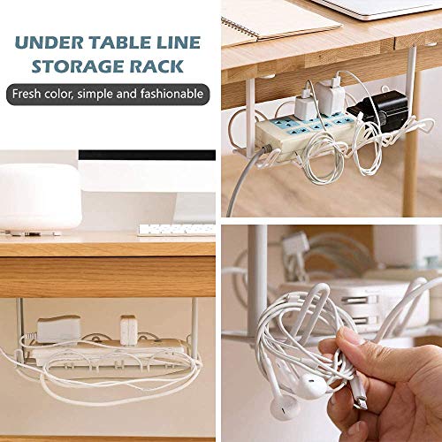 LILYRIN Desk Tray Wire Cable Tray Organizer for Office & Home, White