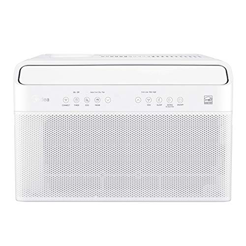 Midea U Inverter Window Air Conditioner 8,000BTU, The First U-Shaped AC with Open Window Flexibility, Robust Installation,Extreme Quiet, 35% Energy Saving, WiFi,Alexa,Remote, Bracket Included (Renewed)