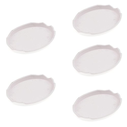 SGerste Shallow Reptile Amphibians Food and Water Dish Small Pets Corner Feeding Bowl for Mini Pets Reptile Turtle Tortoise Lizard Spider Scorpion - Small Eggshell