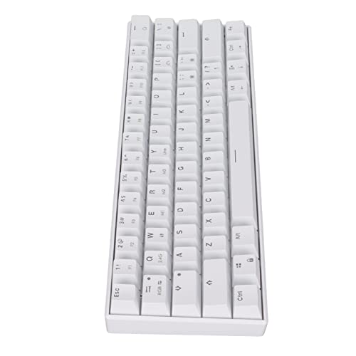 Zyyini Mechanical Keyboard, 61 Key Mechanical Gaming Keyboard with RGB Backlit Computer Keyboard, 3 Mode Connection, for Windows/for HarmonyOS/for Android/for iOS(Red Shaft)