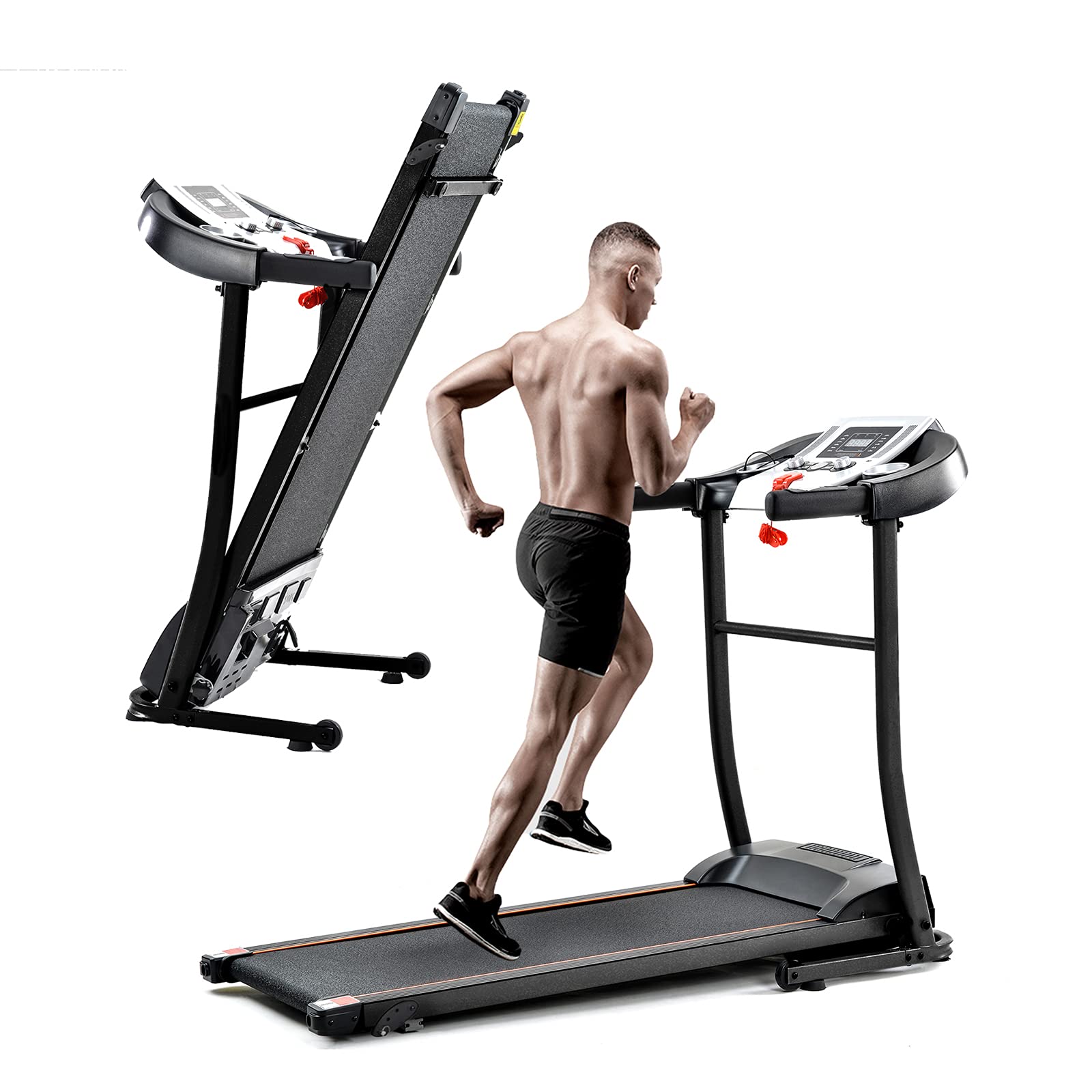Foldable Treadmill with Incline Electric Treadmill Bike Foldable Treadmills for Running Fitness Motorized Running Indoor Exercise Workout
