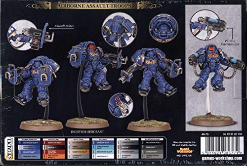 Games Workshop 99120101193 "Space Marines Primaris Inceptors Plastic Kit,Black