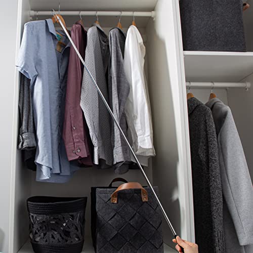 Organize It All 2 Pack Easy Reach Hook | Dimensions: 3.25 x 0.50 x 52.00 | Light Weight | Perfect for Reaching high Items | Closet Accessories | Sliver
