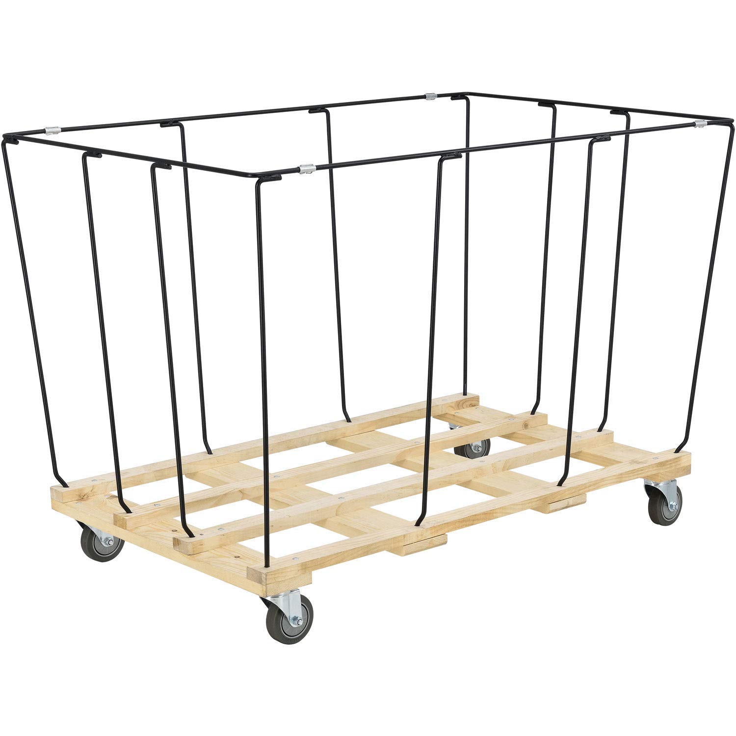 Global Industrial 24 Bushel, Blue Vinyl Basket Bulk Truck, Unassembled