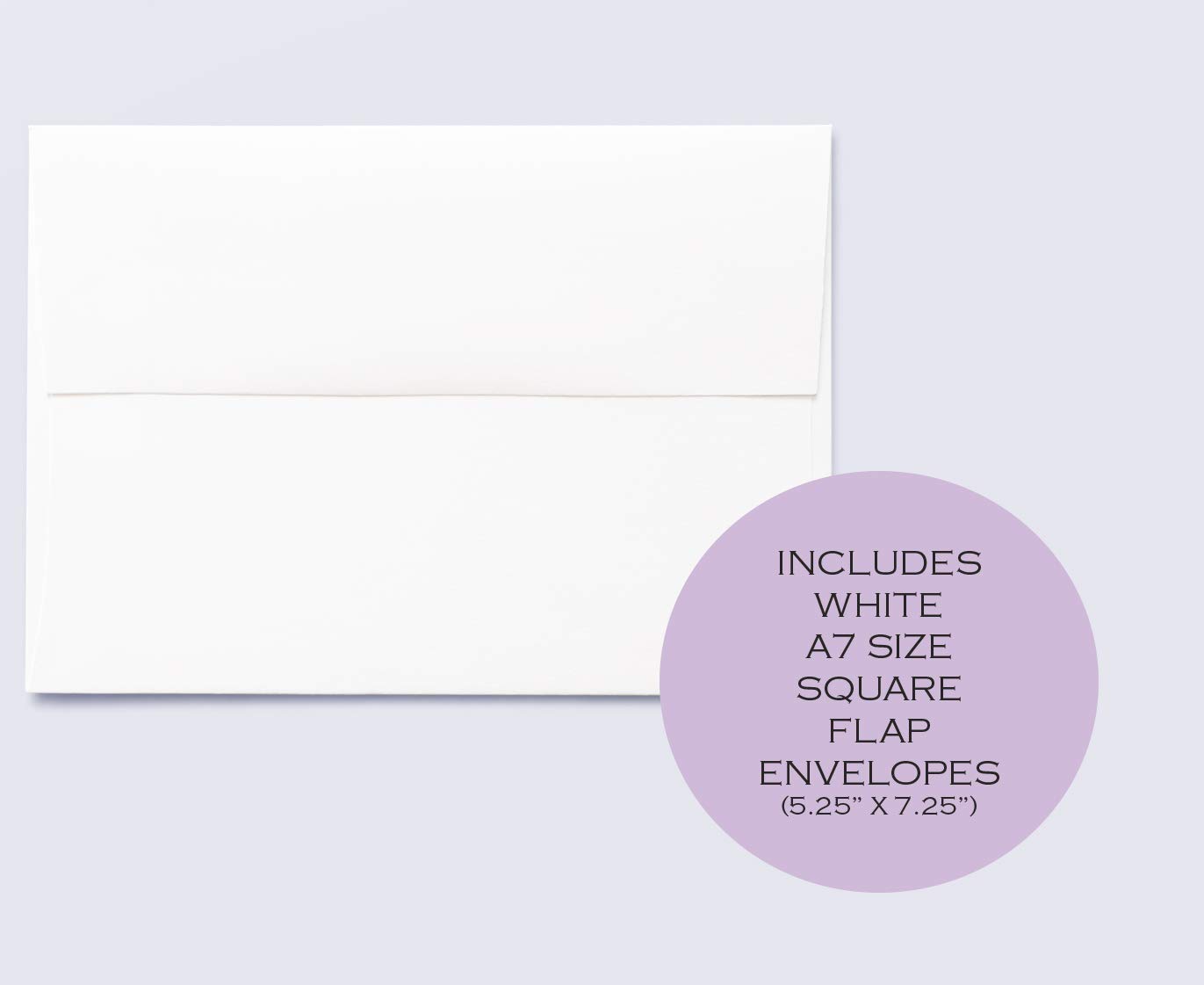 Moonrise Papery Set of 25 Purple Bridal Shower Invitations with Envelopes β Fill-in Style Invites with Envelopes
