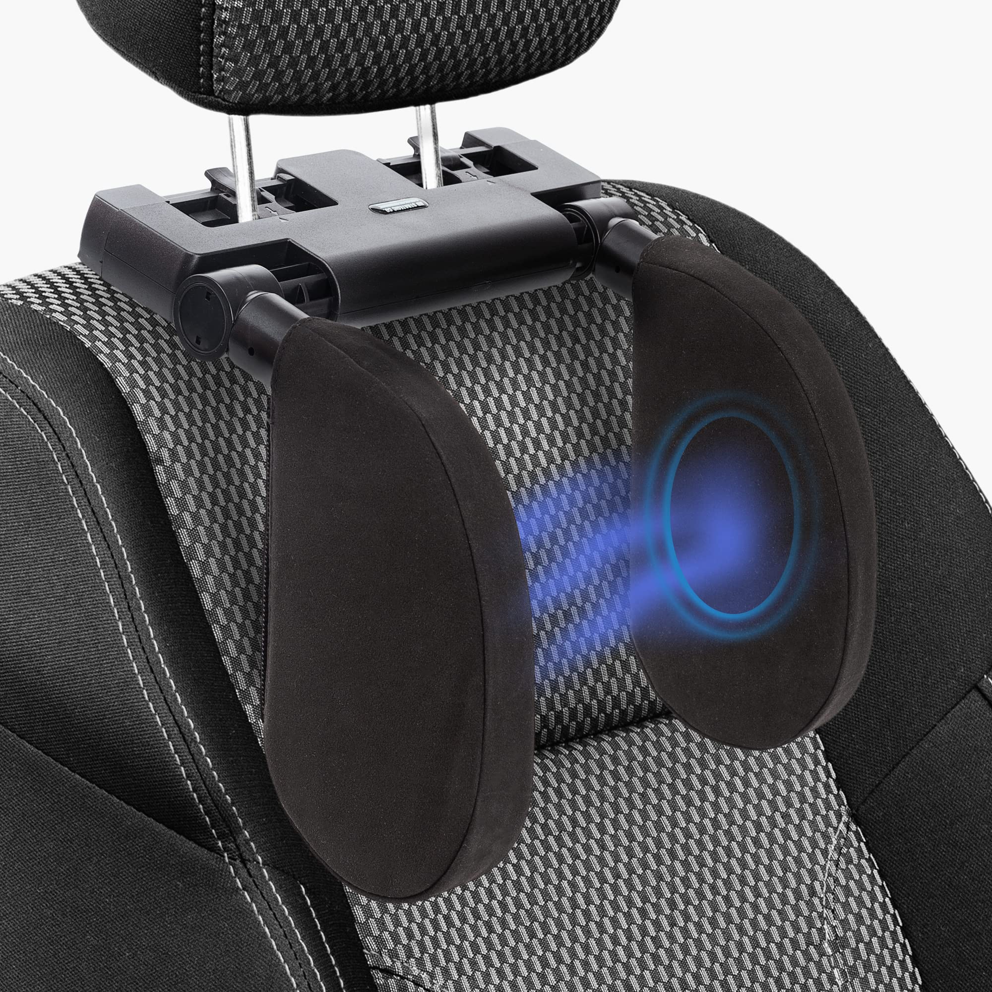 ND Strategic & Co. Car Headrest Pillow - 360° Adjustable Car Seat Headrest with Washable Covers - Car Neck Support - incl. Seat Belt Protection