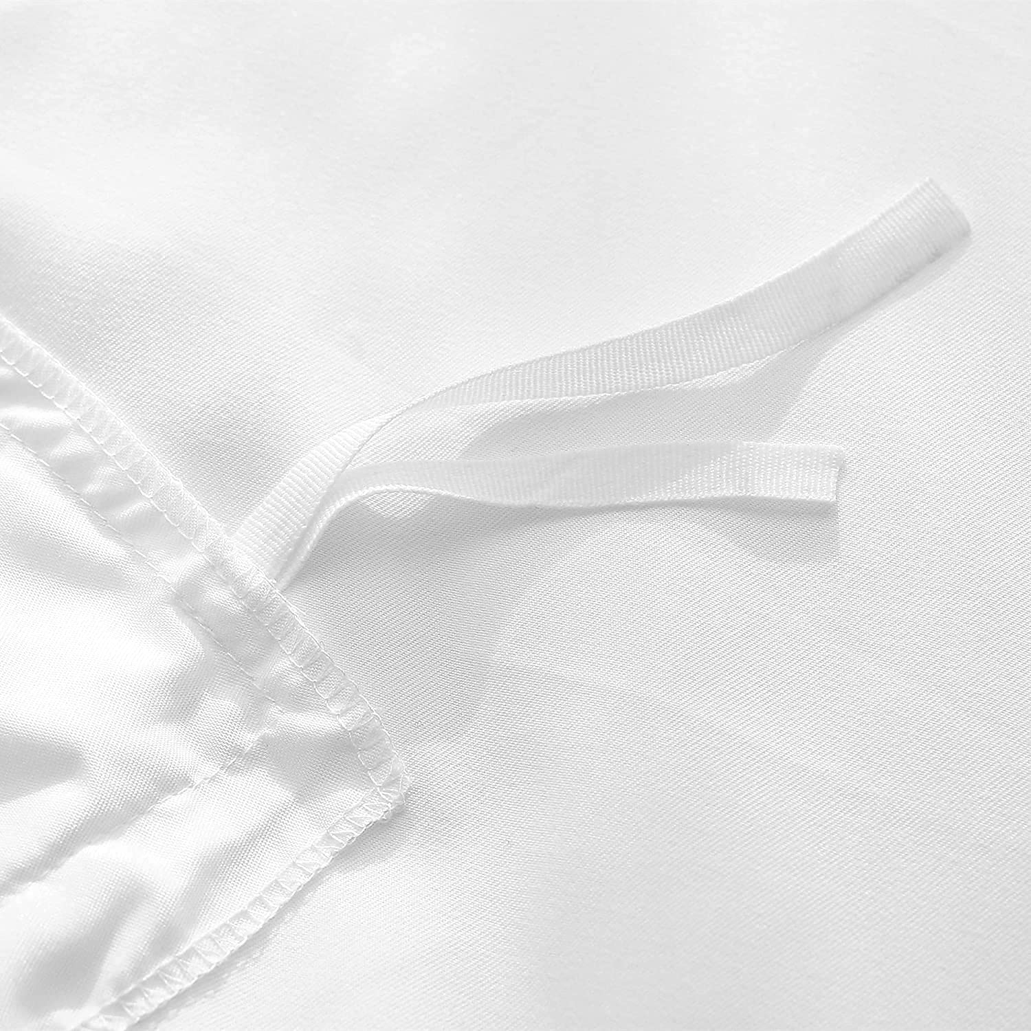 Precious Star Linen 100% Cotton White Solid Duvet Cover Set Super King Size 98x108 Inch Zipper Closure & Corner Ties, Soft & Breathable 1000 TC Duvet Cover with 2 Pillow Shams