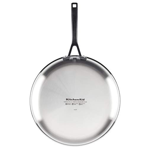 KitchenAid 5-Ply Clad Polished Stainless Steel Fry Pan/Skillet, 12.25 Inch