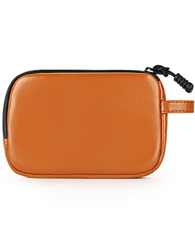 SafeDelux Small Smell Proof Storage Bag Organizer Zipper Pouch 6.3 x 4.3 Inch Small Travel Water Resistant Bag Great Father Day Gifts (Brown)