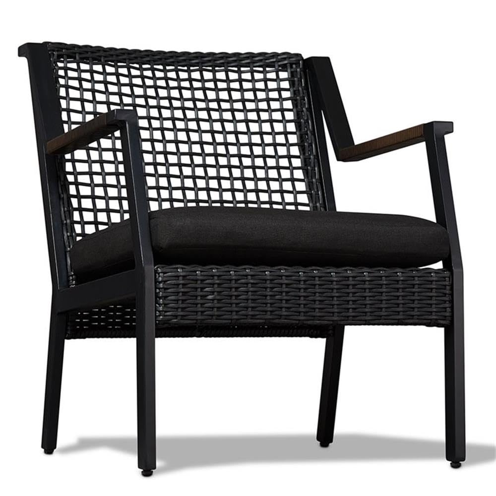 Real Flame Calvin Outdoor Chair Set of 2 - Powdered Aluminum Frame with Resin Wicker Weave