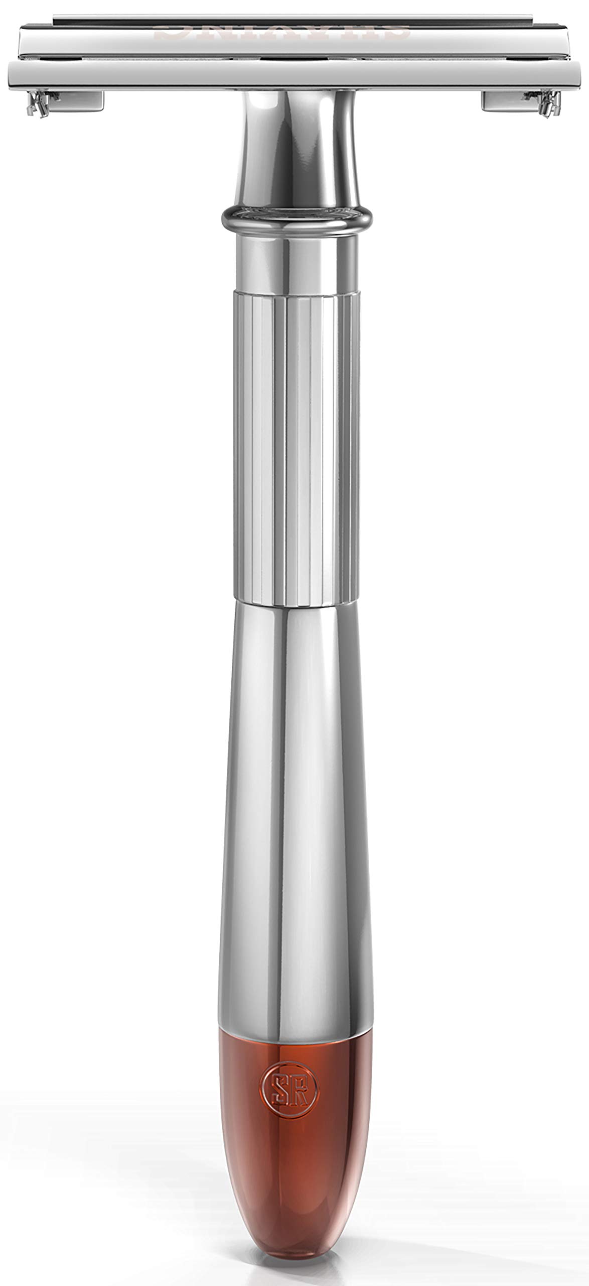 Double Edge Safety Razor - Butterfly Open Razor with 10 Japanese Stainless Steel Blades - Close, Clean Shaving Razor for Men (Silver)