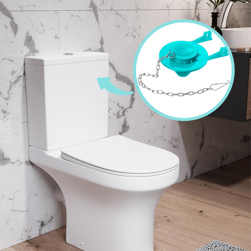 Toilet Flapper Chain, Stainless Steel Toilet Handle Chain, 2 Pack Toilet Flapper Chain Replacement Kit 9.45'' Universal Toilet Chain Toilet Flush Lift Chain Adjustable Length Fits Most Toilet Flappers