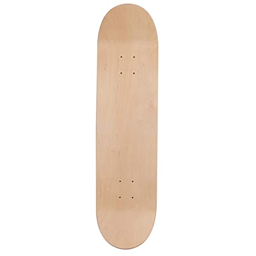 FastUU Skateboard Deck, Eco-Friendly Maple Wood Skateboard Double-Warped Skateboard Deck Concave Board Accessory, with Clear Wood Texture, for Skate Scooter
