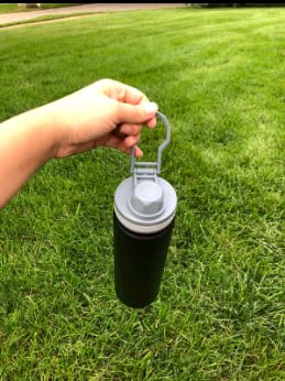 Hytodre Insulated Water Bottle,Stainless Steel Vacuum Insulated Water Bottle, Double-Wall Thermos Water Bottle with Leak Proof Spout and Handle Lid,Black,18oz