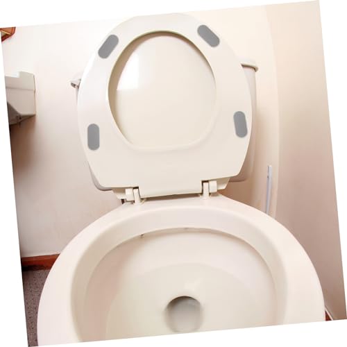 KONTONTY 4pcs Light Grey Toilet Buffer Pads Toilet Seat Bumper Pads Plastic Bidet Bumpers for Toilet Seats Toilet Bumper Pad