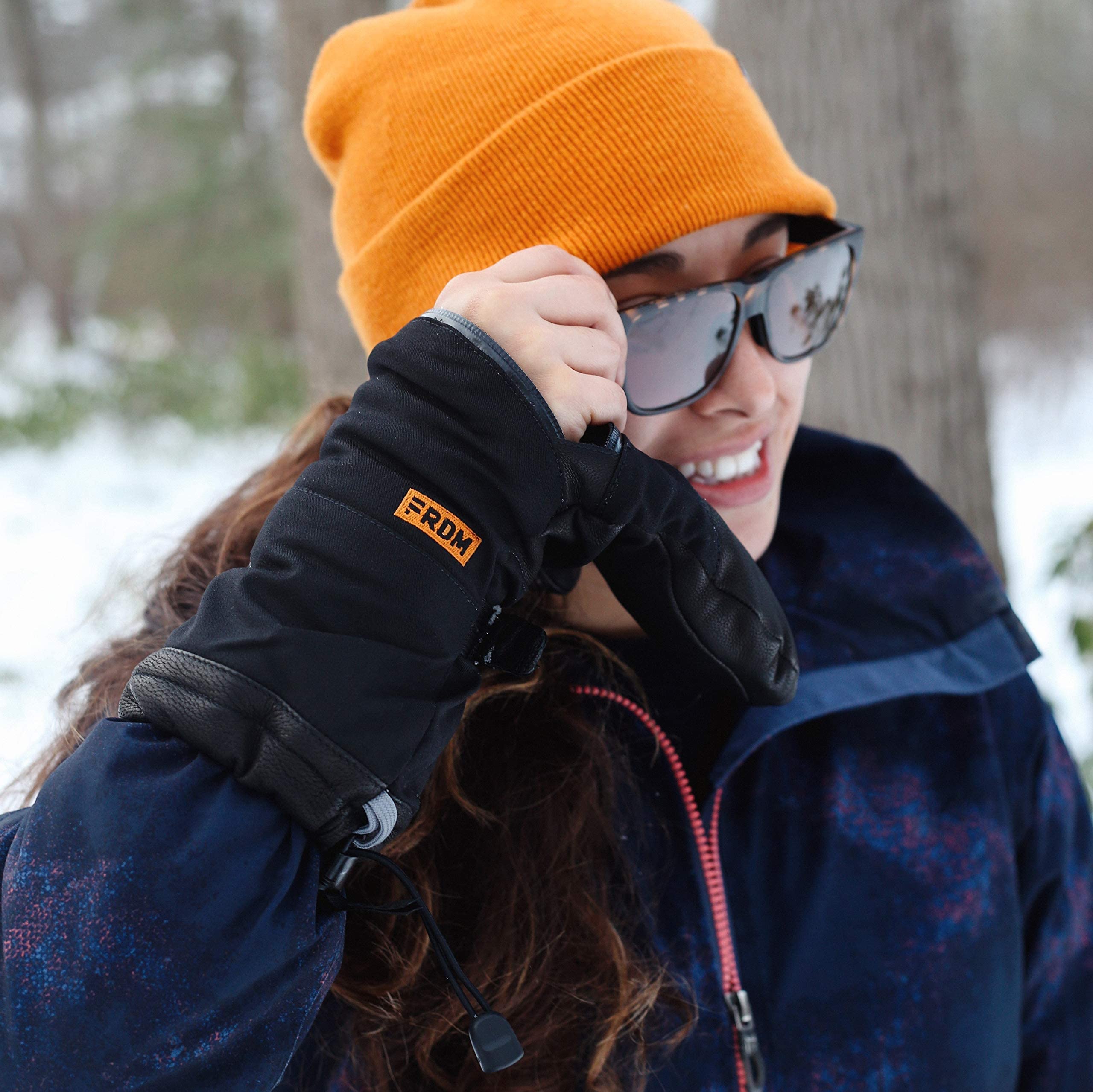 FRDM Evolve Cold Weather Snow Mitt Waterproof Windproof Leather Convertible Snow Sports, for Men & Women