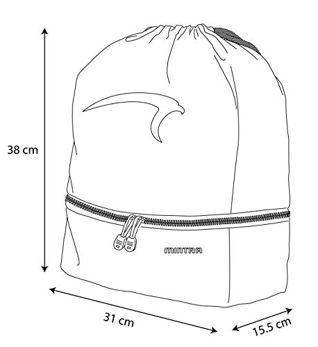 Mintra Sports Drawstring Bags - (Black/Red, Stellar (12in x 18in)) Backpack, Cinch Sackpack, Bag, String, Sports, Gym, Waterproof, Unisex , Used for Gym, Sport, Workout
