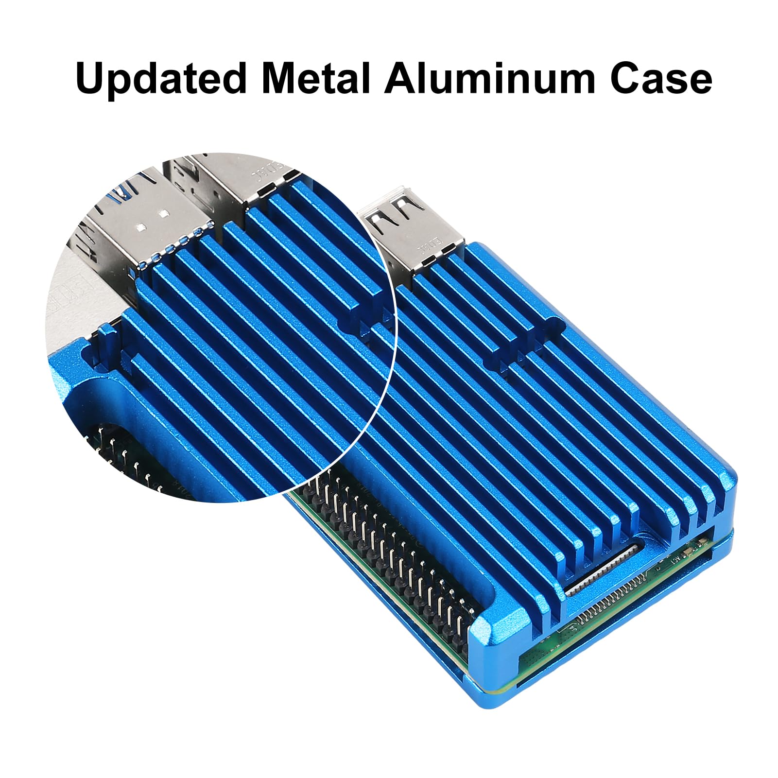 DORHEA for Raspberry Pi 4 B Heavy Metal Case, Aluminum Alloy Case with Passive Cooling Fast Kit Armor Case for Raspberry Pi 4 B (Black)